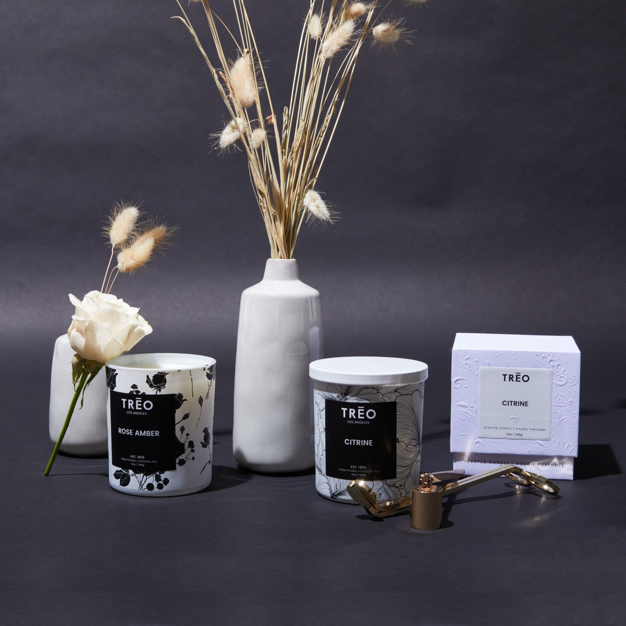 Citrine Luxury Scented Candle | Fresh Citrus and Fruits | TRĒO